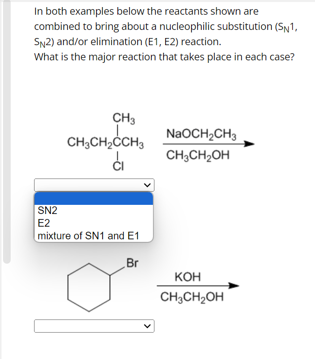Solved In both examples below the reactants shown are | Chegg.com