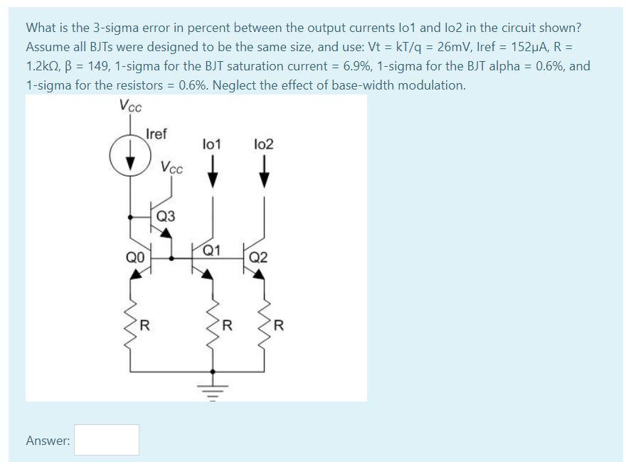 What is the 3-sigma error in percent between the | Chegg.com