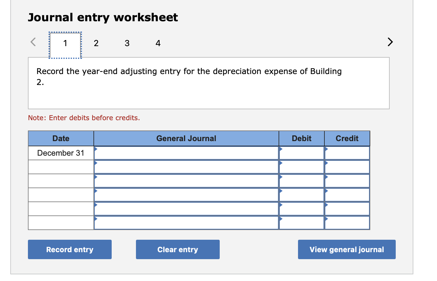 Solved Journal entry worksheet Record the year-end adjusting | Chegg.com