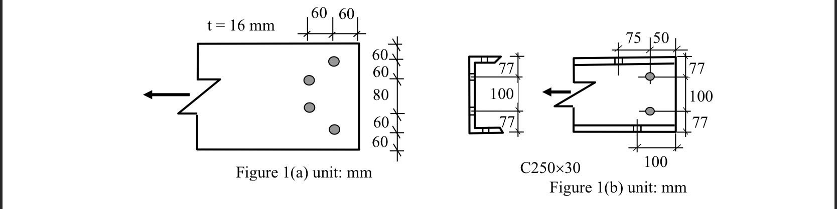 Solved 1. Determine the critical net cross-sectional area | Chegg.com