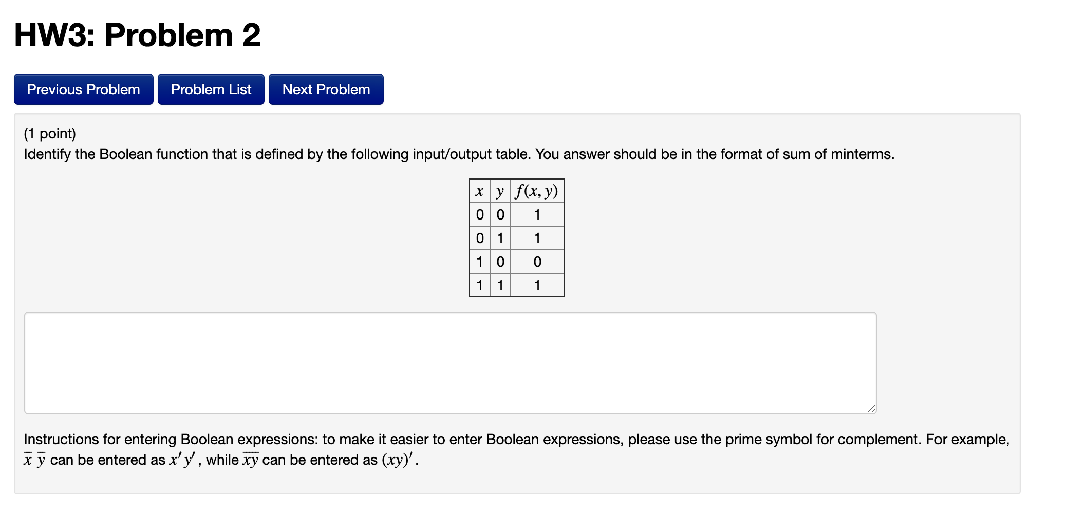 Solved HW3: Problem 2 Previous Problem Problem List Next | Chegg.com Solved HW3: Problem 2 Previous Problem Problem List Next | Chegg.com