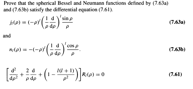 Solved Prove that the spherical Bessel and Neumann functions | Chegg.com