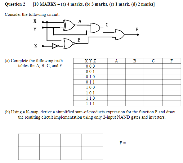 Question 2 [10 MARKS - (a) 4 marks, (b) 3 marks, (c) | Chegg.com
