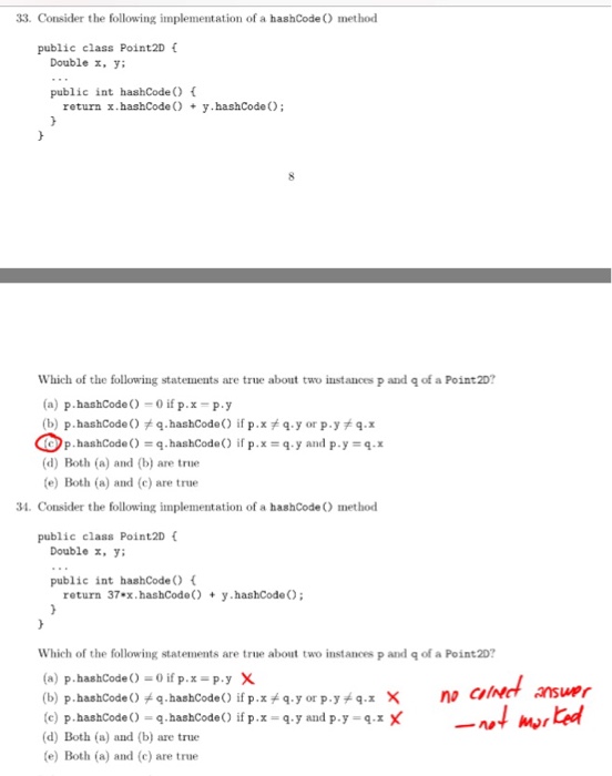 Solved 33. Consider the following implementation of a | Chegg.com
