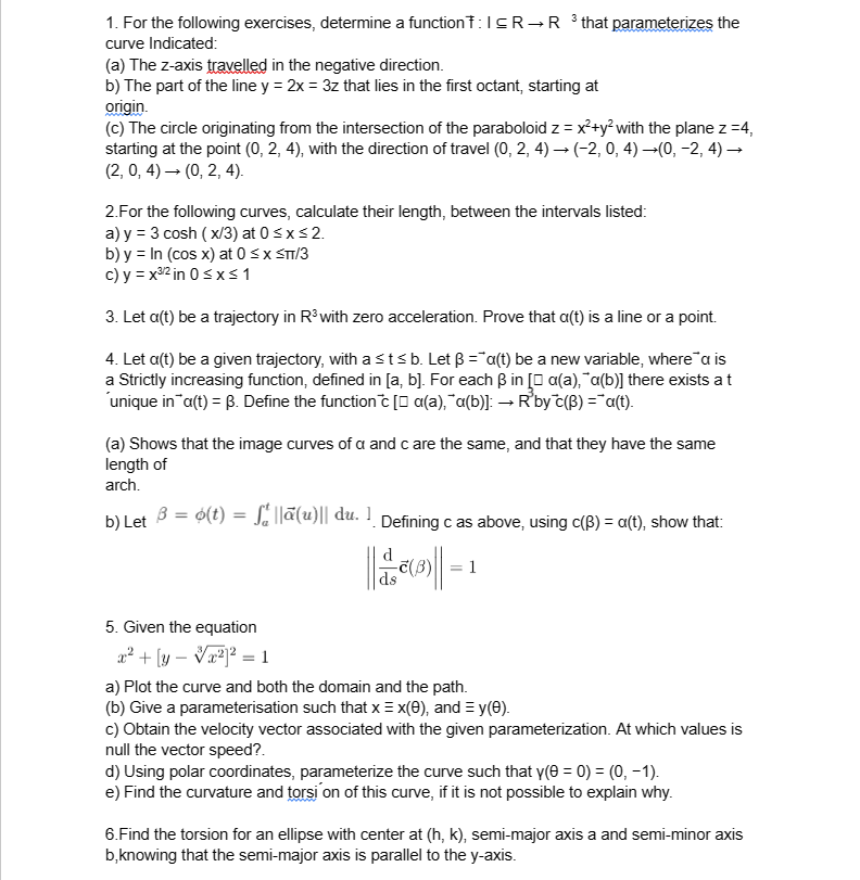 1. For the following exercises, determine a function | Chegg.com