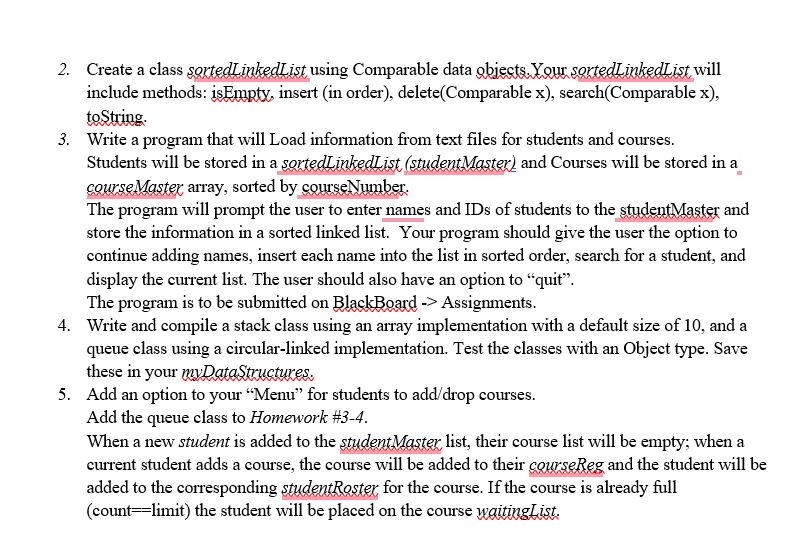 Solved - Creating and using Objects and Comparable types - | Chegg.com