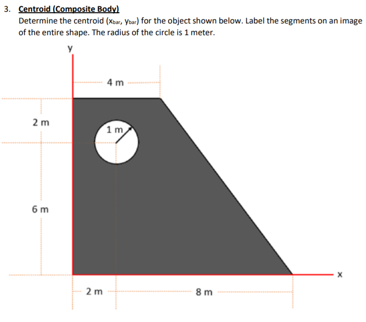 Solved 3. Centroid (Composite Body) Determine the centroid | Chegg.com