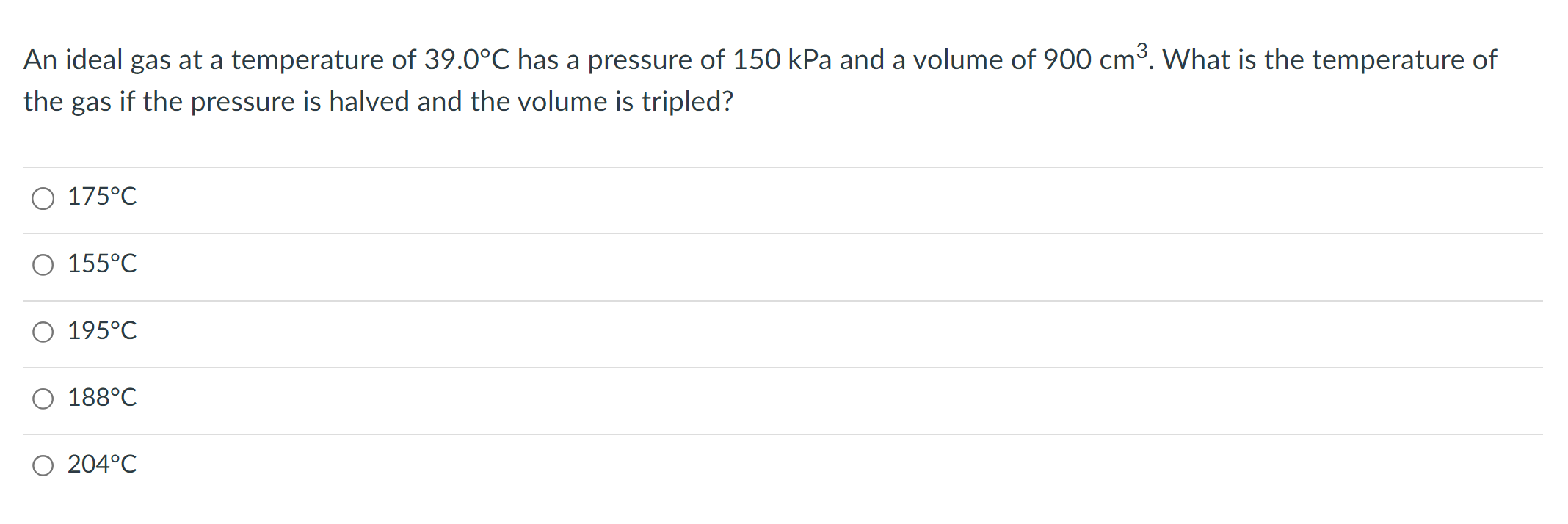 Solved An ideal gas at a temperature of \\( 39.0^{\\circ} | Chegg.com