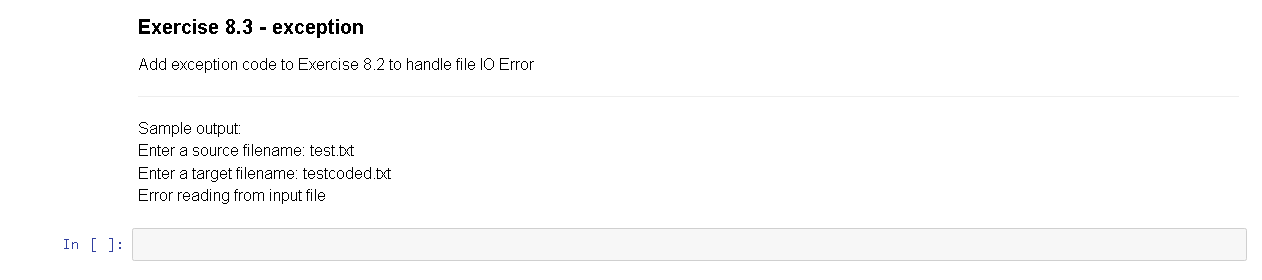 Solved Exercise 83 ﻿exception Code In Pythonadd 9467