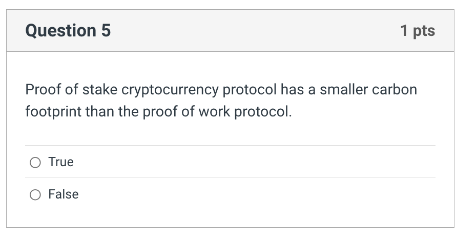 Solved Question 5Proof of stake cryptocurrency protocol has | Chegg.com