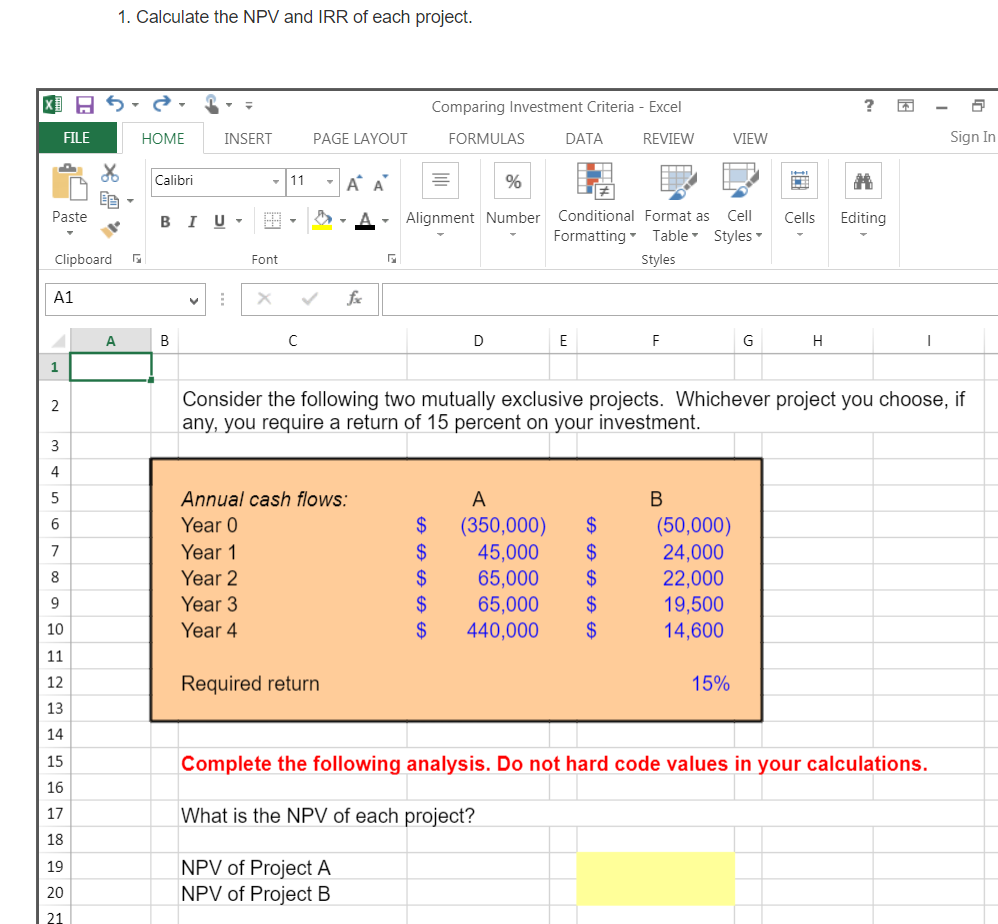 How To Calculate Project Irr In Excel Haiper