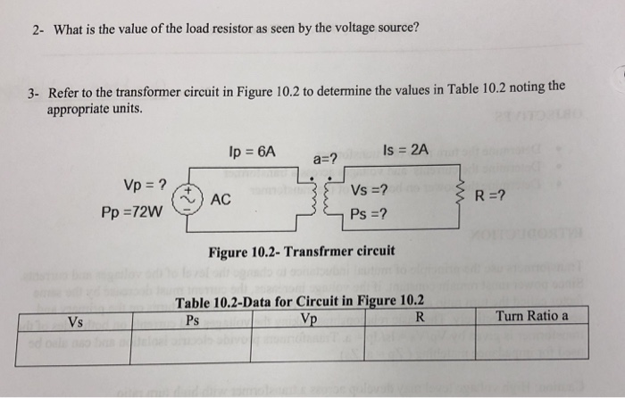 Solved PRE-LABORATORY CALCULATIONS 1- The transformer shown | Chegg.com