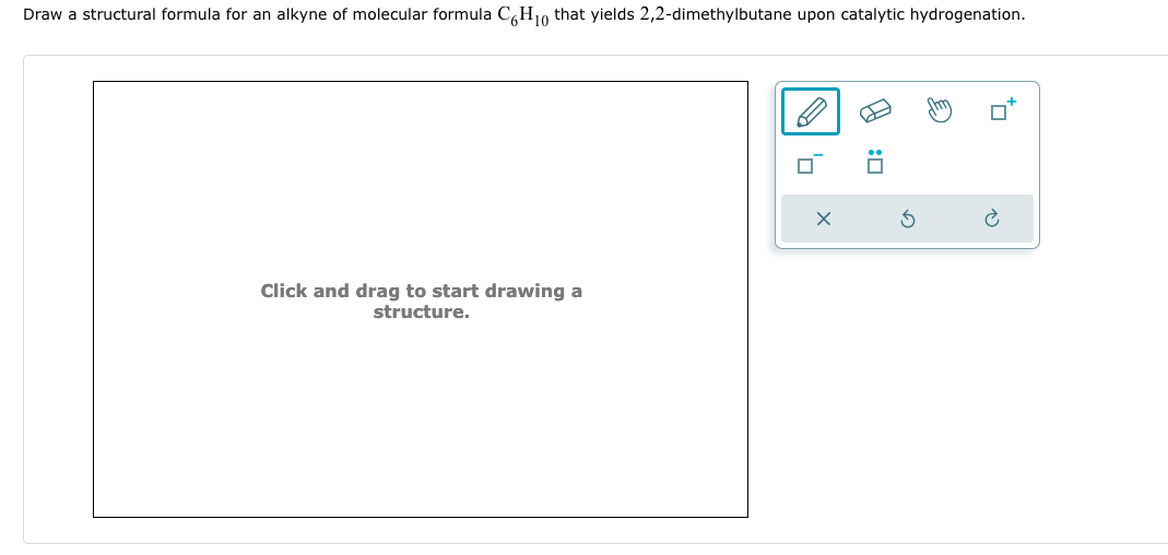 Solved Draw a structural formula for an alkyne of molecular | Chegg.com