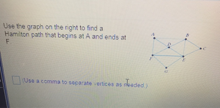 Solved Use the graph on the right to find a Hamilton path | Chegg.com