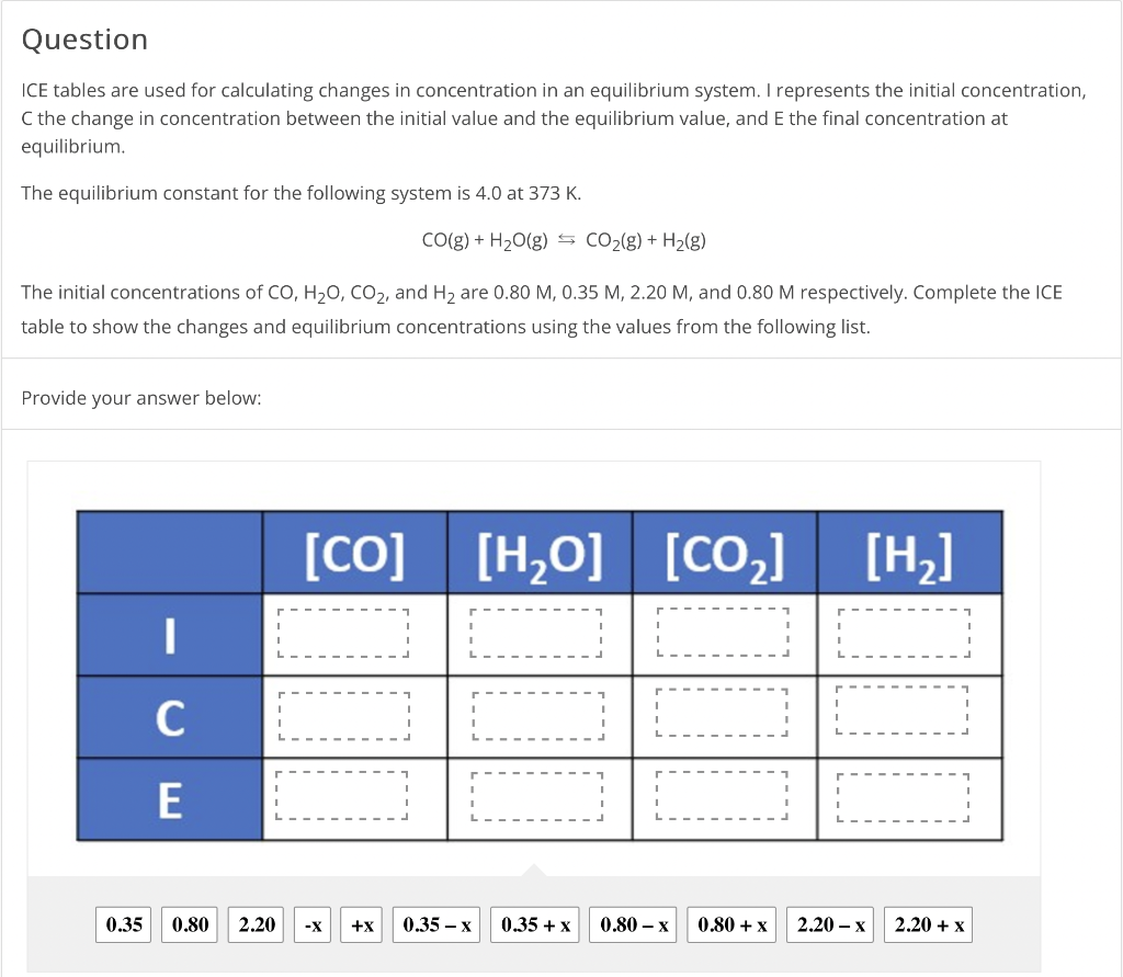 Solved ICE tables are used for calculating changes in | Chegg.com