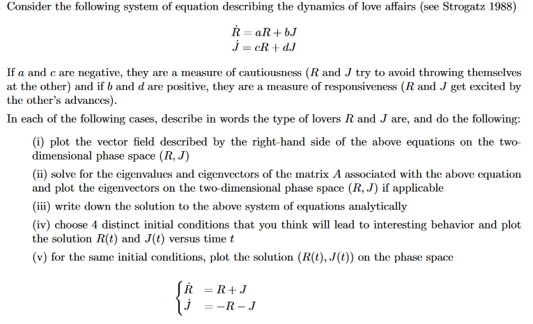 Solved Consider the following system of equation describing | Chegg.com