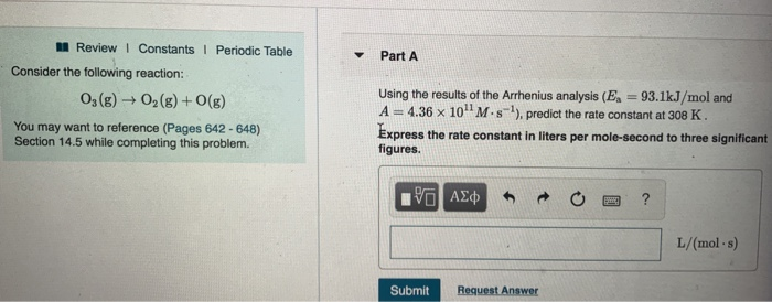 Solved Review 1 Constants l Periodic Table Part A Consider | Chegg.com