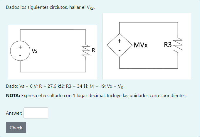 Solved Given the following circuits, find VR3.Given: Vs = 6 | Chegg.com