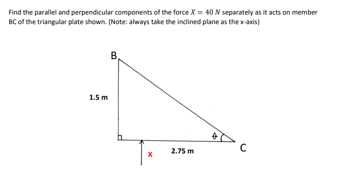 Solved Find the parallel and perpendicular components of the | Chegg.com