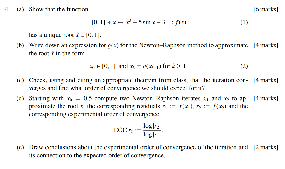 Solved 4. (a) Show that the function [6 marks] [0, 1] = x + | Chegg.com