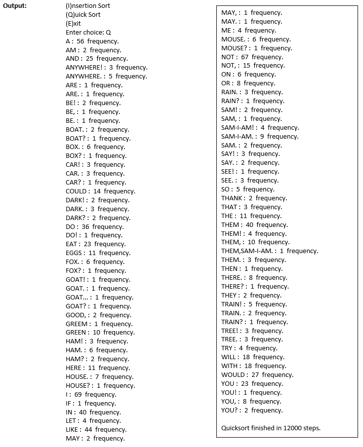 You are to implement two different sorting algorithms | Chegg.com