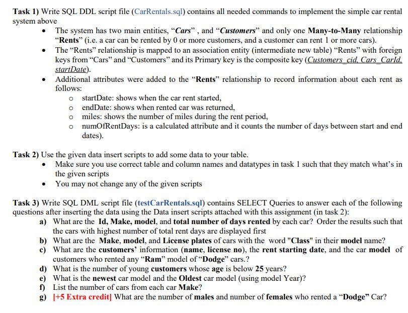Solved Skills needed: given a system Design ERD, you'll need | Chegg.com