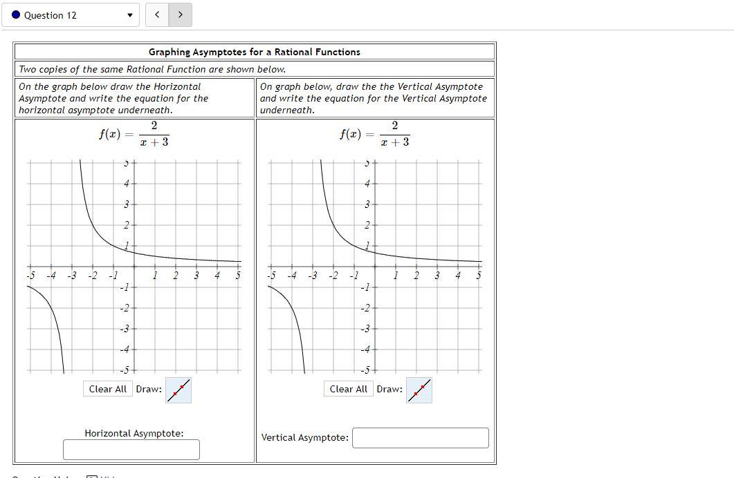 Solved Question 12 7 Graphing Asymptotes for a Rational | Chegg.com