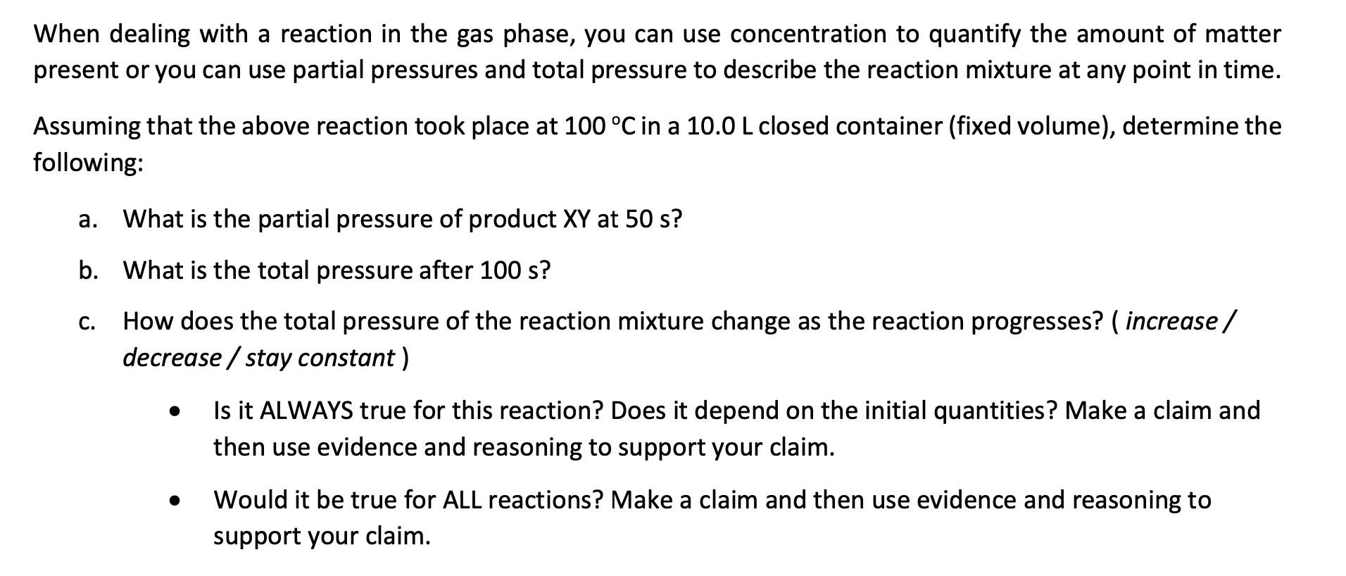 Solved A chemical reaction occurs through a series of | Chegg.com