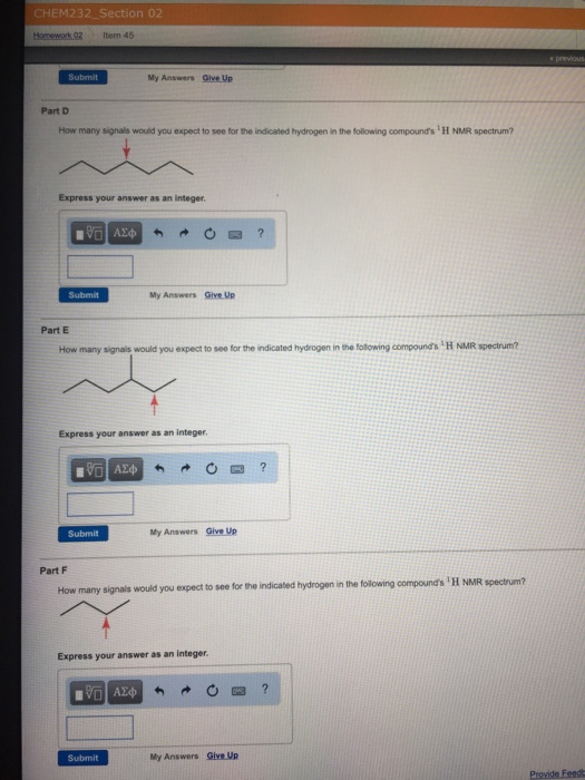 Solved Item 45 How many signals would you expect to see for | Chegg.com