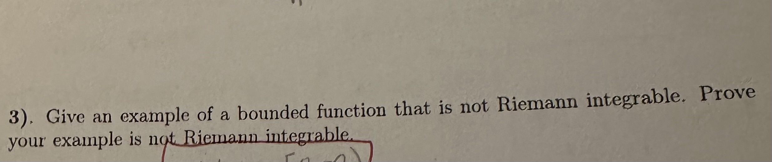 Solved 3). Give an example of a bounded function that is not | Chegg.com