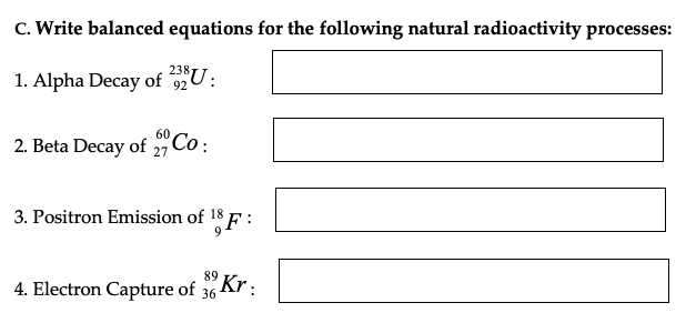 Solved c. Write balanced equations for the following natural | Chegg.com