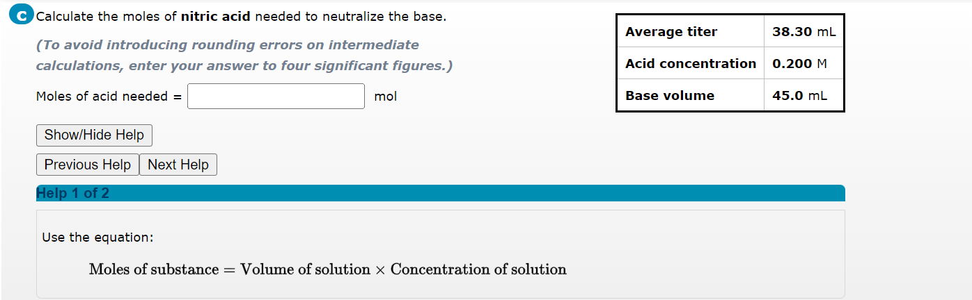 Solved Calculate the moles of nitric acid needed to | Chegg.com