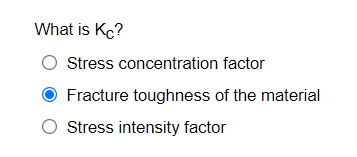 Solved Please help! What is Kc? a) Stress concentration | Chegg.com