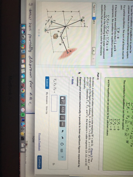 Solved DA To use the unknown forces in a three-dimensional | Chegg.com