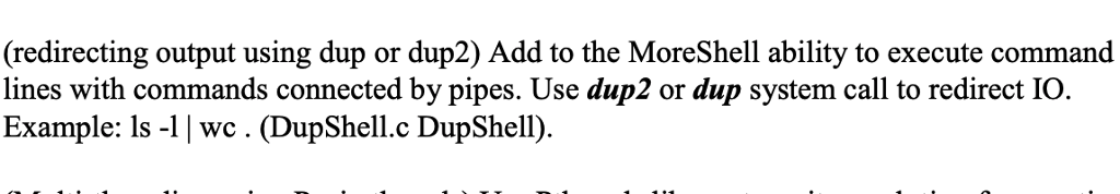 Redirecting Output Using Dup Or Dup2 Add To The 