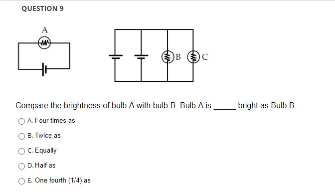 Solved QUESTION 7 (1) (2) Compare the brightness of bulbs X, | Chegg.com