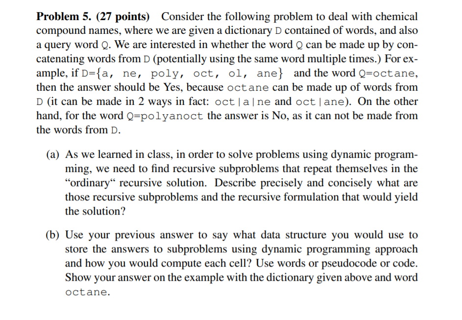 Solved Problem 5. (27 points) Consider the following problem | Chegg.com Solved Problem 5. (27 points) Consider the following problem | Chegg.com