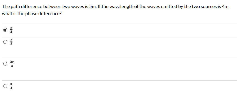 Solved The path difference between two waves is 5m. If the | Chegg.com
