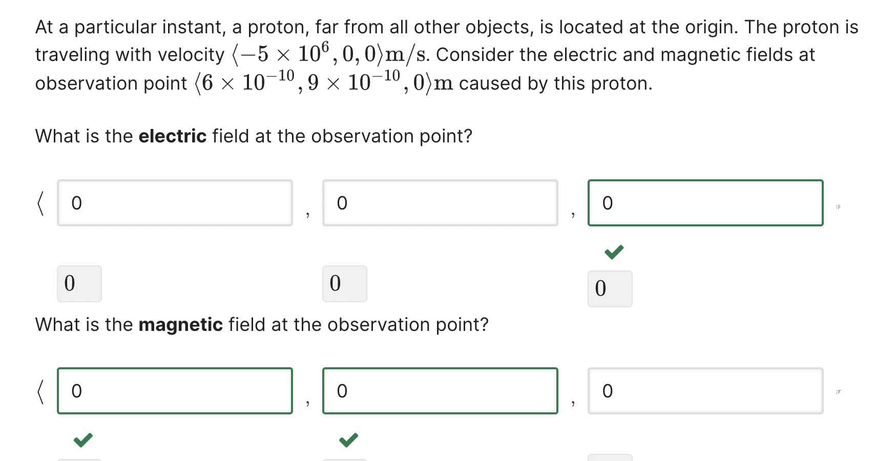 Solved At a particular instant, a proton, far from all other | Chegg.com