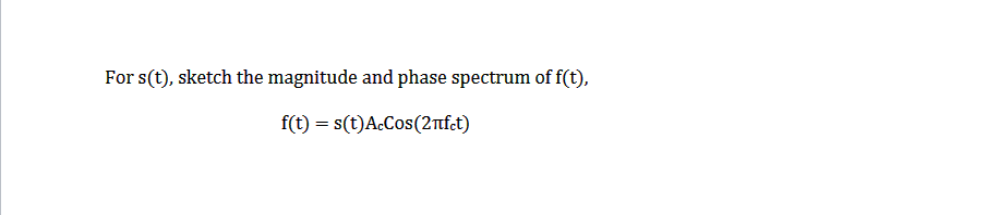 Solved Question Sketch the magnitude and phase spectrum of | Chegg.com