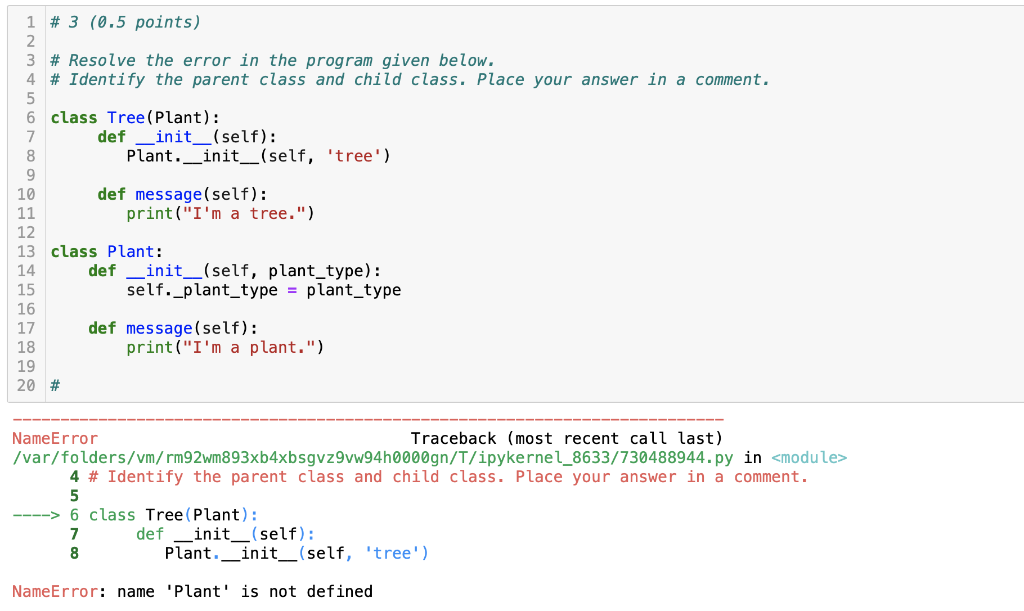 Solved Traceback Most Recent Call Last