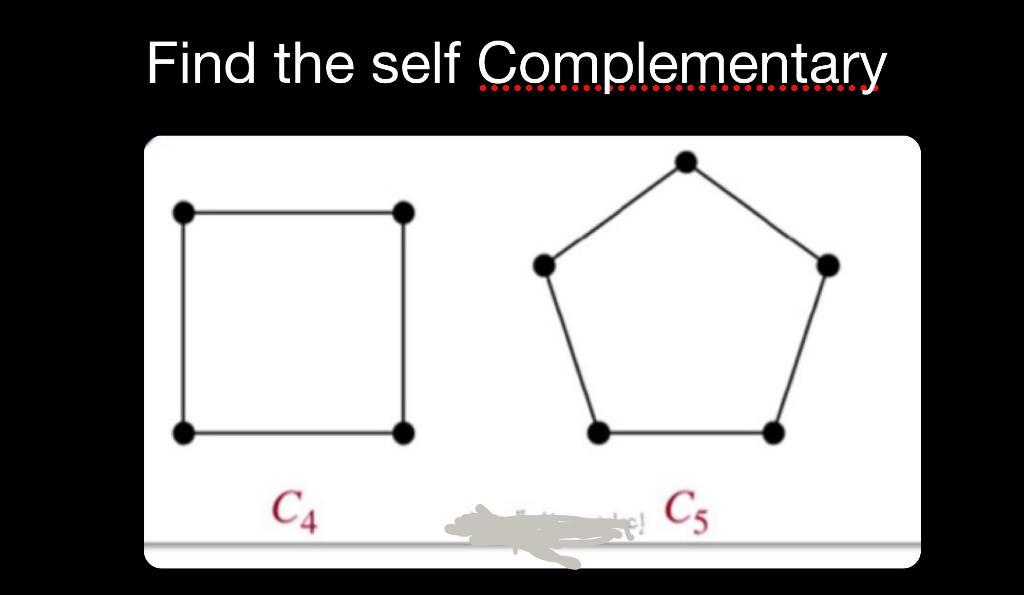 Solved Find the self Complementary OD C4 C | Chegg.com