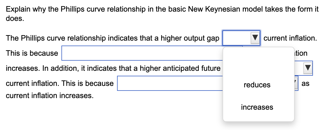 Solved Explain Why The Phillips Curve Relationship In The