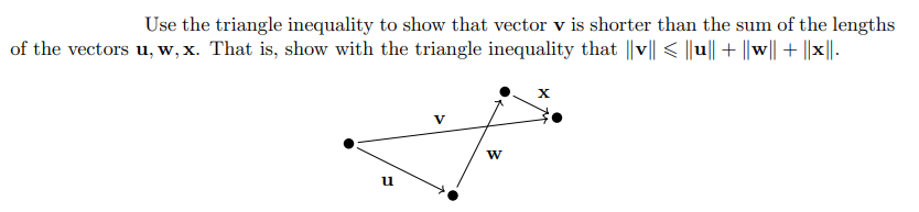 Solved Use the triangle inequality to show that vector v is | Chegg.com