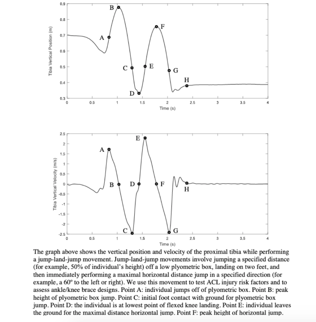 Solved The graph above shows the vertical position and | Chegg.com