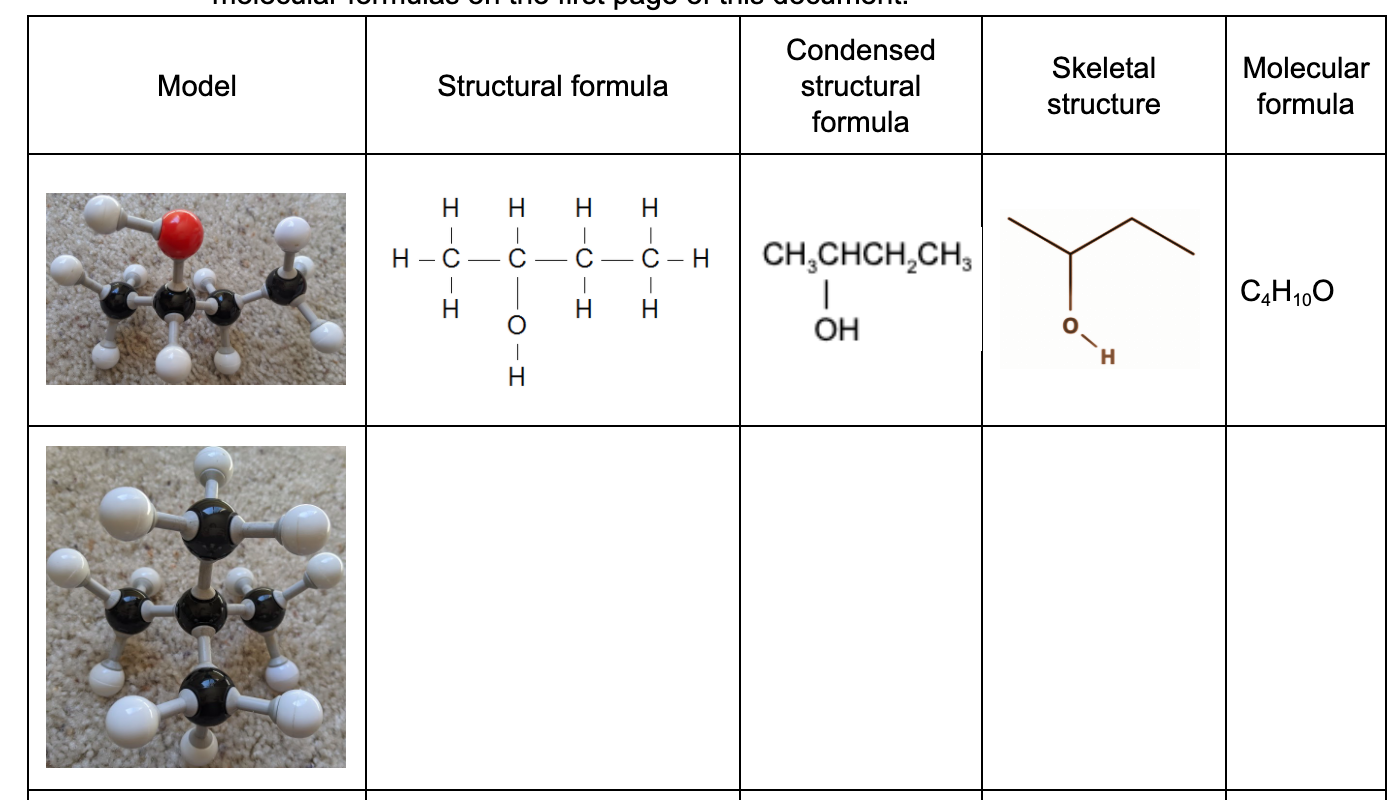Solved 5. For each model below, write the molecular formula | Chegg.com