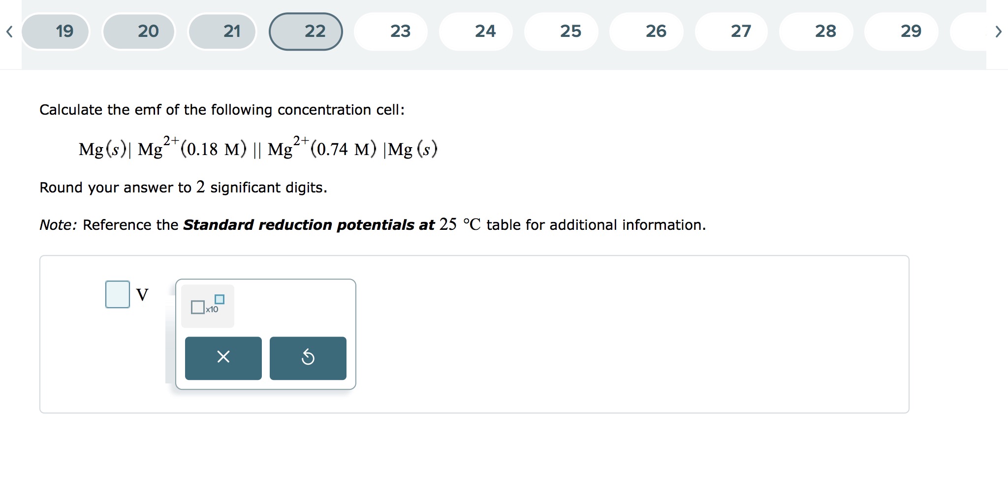 Solved Calculate the emf of ﻿the following concentration | Chegg.com