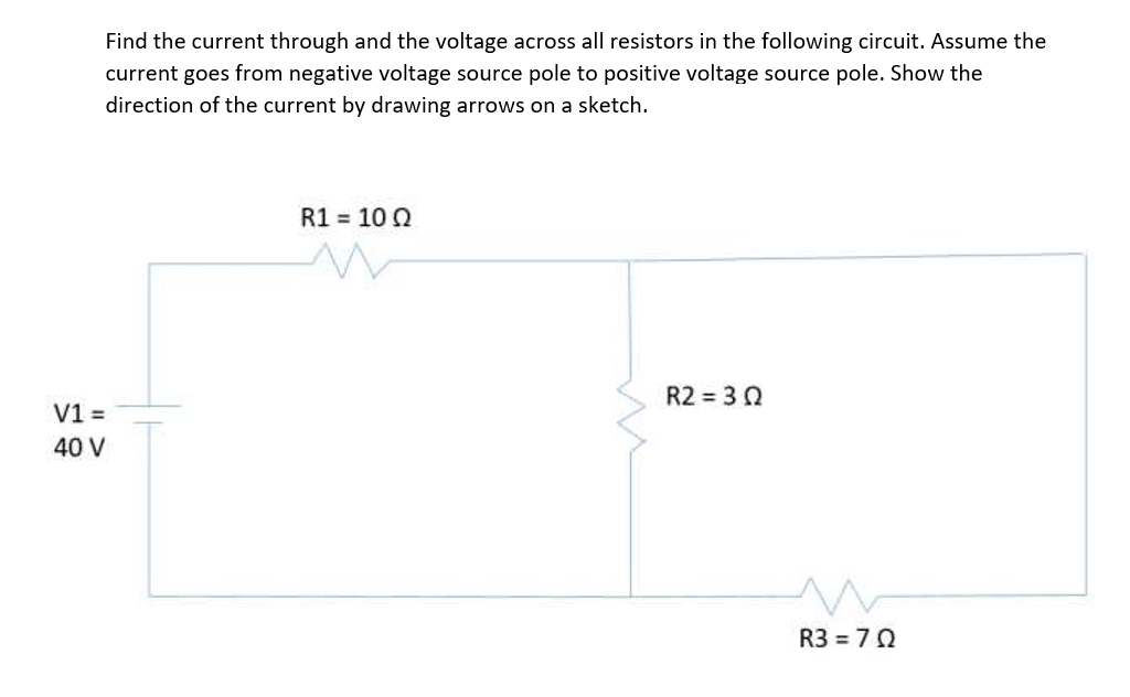 Solved Find the current through and the voltage across all | Chegg.com