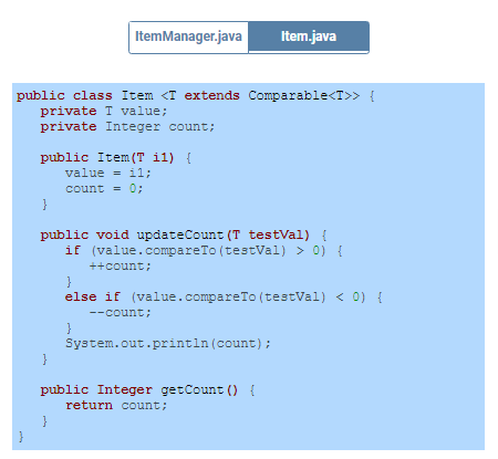 Solved Item Manager.java Item.java public class ItemManager | Chegg.com