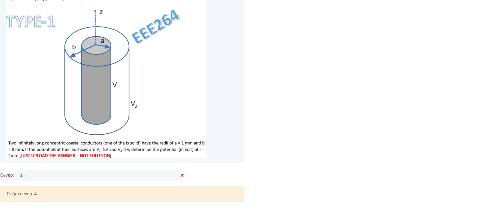 Solved Two infinitely long concentric coaxial conductors | Chegg.com